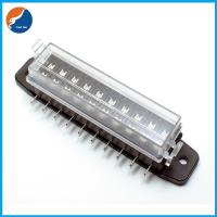 China 10 Input 10 Output Poles ATY ATU Standard Auto Fuse Block With Transparent Cover for sale