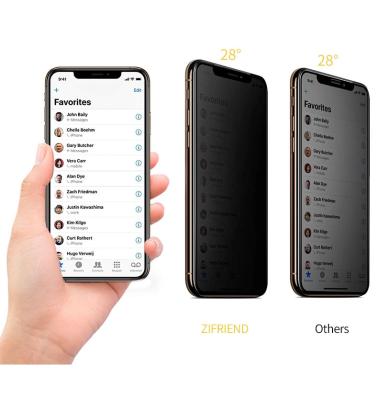 China Free Sample full glue privacy screen protector for iphone xs max xr 11 tempered glass screen protector for sale