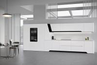 China Waterproof Lacquer Painting Stainless Steel Kitchen Cabinet For House for sale
