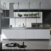 China Customized Size Stainless Steel Kitchen Cabinets Beveled Edge Luxury for sale