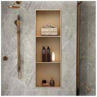 China OEM Stainless Steel Niche Square Wall Shower Embedded Bathroom Metal Niche for sale