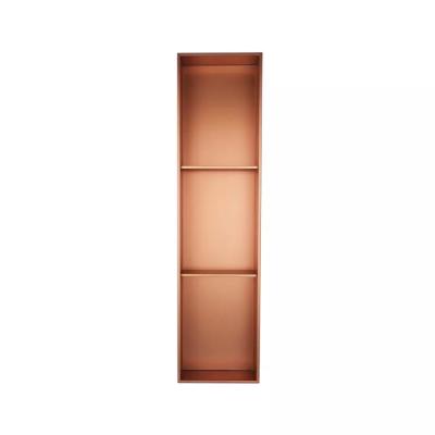 China Customized Color 304 Handmade Stainless Steel Easy Installation Shower Wall Recessed Niche for sale