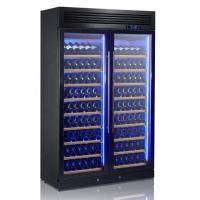 China Full 304 200 Bottles Stainless Steel Wine Fridge Commercial Cooler Cabinet for sale