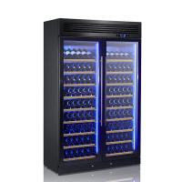 China Full 304 200 Bottles Stainless Steel Wine Fridge Commercial Cooler Cabinet for sale