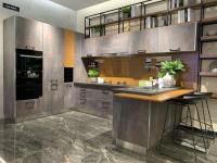 China jinhengsteel Retro style high end kitchen cabinet designs with stainless steel cabinet for sale