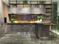 China jinhengsteel Retro style high end kitchen cabinet designs with stainless steel cabinet for sale