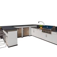 China BBQ Grill Metal Outdoor Kitchen Cabinets Minimalist Luxury SS 304 for sale