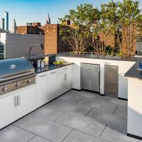 China BBQ Grill Metal Outdoor Kitchen Cabinets Minimalist Luxury SS 304 for sale