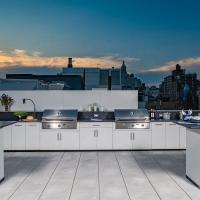 China BBQ Grill Metal Outdoor Kitchen Cabinets Minimalist Luxury SS 304 for sale