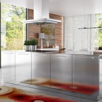 China Simple Modern Stainless Steel Kitchen Cabinet Islands Style 2D 3D Drawing for sale