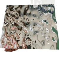 China Embossed Stainless Steel Corrugated Sheet Silver Gold Plate for sale