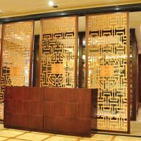China Custom stainless steel 3D circular pattern decorative room partition for sale