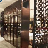 China Gold Plated Indoor Laser Cut Room Divider Panels Stainless Steel for sale