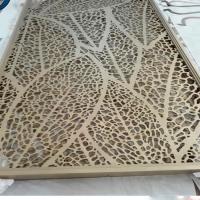 China Gold Plated Indoor Laser Cut Room Divider Panels Stainless Steel for sale