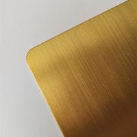 China Custom brushed champagne gold color coated decorative stainless steel Sheet for sale
