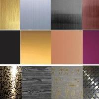China Custom brushed champagne gold color coated decorative stainless steel Sheet for sale