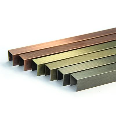 China U Shape Curved Tile Trim Ceiling 201 304 316 430 SS Inlay Profile for sale