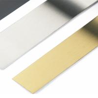 China Shiny Brass Stainless Steel Flat Trim Strips Metal Wall For Decoration for sale