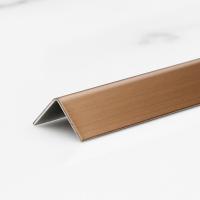 China L Shaped Tile Edge Trim Color PVD Coated Rose Blonde Finish Stainless Steel for sale