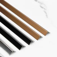 China L Shaped Tile Edge Trim Color PVD Coated Rose Blonde Finish Stainless Steel for sale