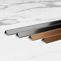 China L Shaped Tile Edge Trim Color PVD Coated Rose Blonde Finish Stainless Steel for sale