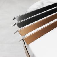 China L Shaped Tile Edge Trim Color PVD Coated Rose Blonde Finish Stainless Steel for sale