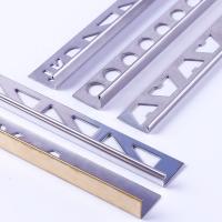 China Color PVD Coated L Shaped Metal Trim Strip Rose Blonde Finish Stainless Steel for sale