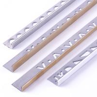 China Color PVD Coated L Shaped Metal Trim Strip Rose Blonde Finish Stainless Steel for sale