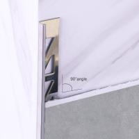 China Color PVD Coated L Shaped Metal Trim Strip Rose Blonde Finish Stainless Steel for sale