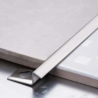 China Custom 304 316L Stainless Steel Tile Trim Profiles 6mm 8mm 10mm Height for sale