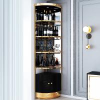 China Stainless Steel Metal Frame Modern Wine Display Cabinet For Living Room for sale