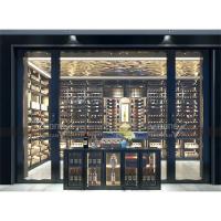 China Commercial Cooling Metal Stainless Steel Wine Cabinet Display Racks for sale