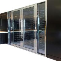 China 201 304 316 316L Stainless Steel Wine Cabinet Black Home Glass Cabinet Customized for sale