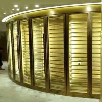 China Wall Hanging Stainless Steel Wine Cabinet luxury Custom For Hotel for sale