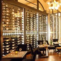 China Wall Hanging Stainless Steel Wine Cabinet luxury Custom For Hotel for sale