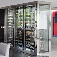 China Wall Hanging Stainless Steel Wine Cabinet luxury Custom For Hotel for sale