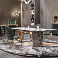 China Gold Custom Stainless Steel Furniture Chair ODM Genuine Leather Fabric ISO9001 for sale