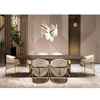 China Gold Custom Stainless Steel Furniture Chair ODM Genuine Leather Fabric ISO9001 for sale