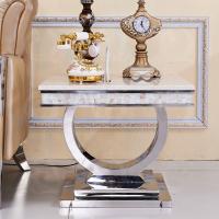 China Modern Mirror Custom Stainless Steel Furniture Bedside Table For Living Room for sale
