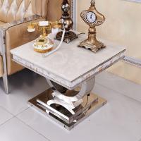 China Modern Mirror Custom Stainless Steel Furniture Bedside Table For Living Room for sale