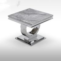 China Modern Mirror Custom Stainless Steel Furniture Bedside Table For Living Room for sale