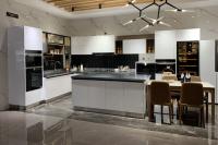 China Anti Rust White Modern Custom Kitchen Cabinets Stainless Steel 304 Waterproof for sale