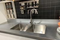 China Anti Rust White Modern Custom Kitchen Cabinets Stainless Steel 304 Waterproof for sale