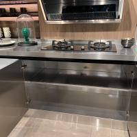 China Waterproof Modern Modular Stainless Steel Kitchen Cabinet European Design for sale