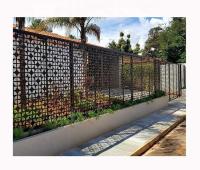 China Custom Carving Outdoor Garden Partition Fence Stainless Steel  Laser Perforated for sale