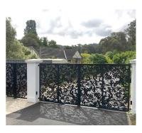 China Custom Carving Outdoor Garden Partition Fence Stainless Steel  Laser Perforated for sale