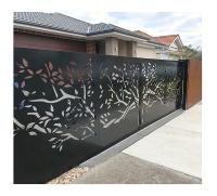 China Custom Carving Outdoor Garden Partition Fence Stainless Steel  Laser Perforated for sale
