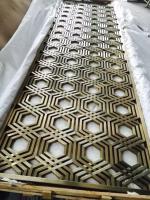 China Interior Stainless Steel Modern Living Room Partition Divider Screen PVD Coating for sale