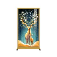 China Elk Nordic Living Room Screen Partition Laser Cut Stainless Steel For Hotel Lobby for sale