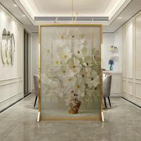 China Mobile Room Divider Stainless Steel Brushed Semi Transparent Partition for sale